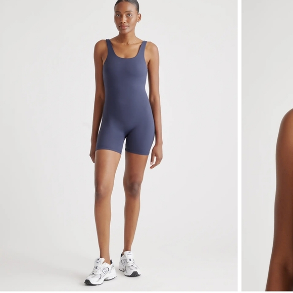 Quince | Intimates & Sleepwear | Quince Ultra Form Short Jumpsuit Navy ...